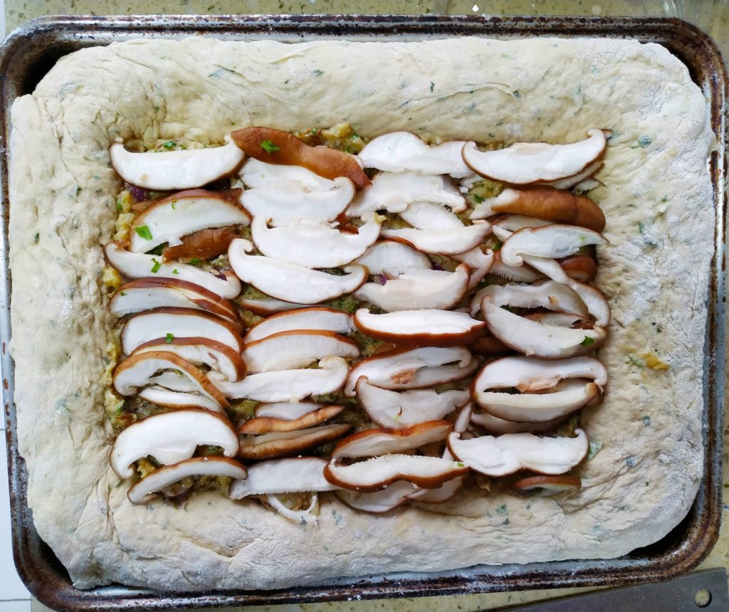 Recipe: Vegan Cilantro Pizza w/ Shiitake Mushrooms and Savory Eggplant ...